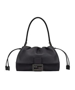 Fendi Mamma Baguette Medium Shoulder Bag - Black