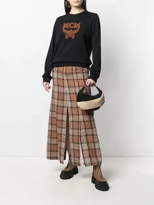 Mcm Shearling Logo Sweatshirt