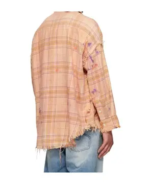 R13 Plaid Distressed Shirt