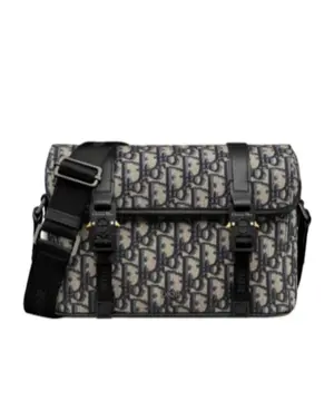 Dior Hit The Road Messenger Bag With Flap - Black