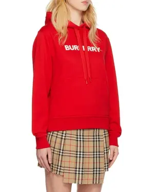 Burberry Logo Print Cotton Hoodie