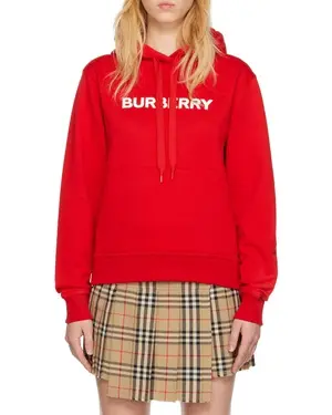 Burberry Logo Print Cotton Hoodie
