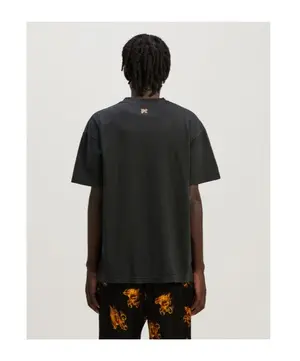 Palm Angels Monogram Printed Crewneck T-shirt - Black