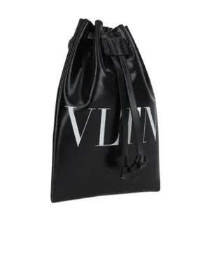 Valentino Garavani Logo-print Leather Drawstring Bag