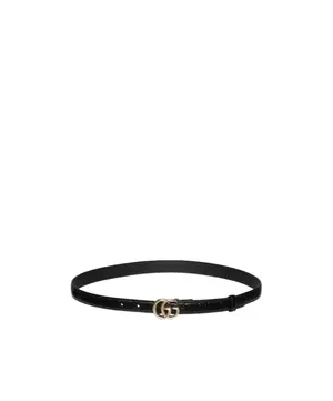 Gucci Gg Marmont Embossed Belt - Black
