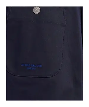 Stone Island Elasticated Waist Casual Pants With Buckled Belt