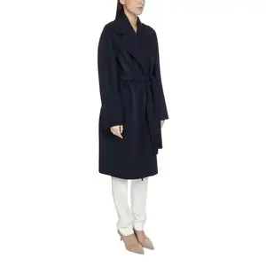 Max Mara Doppia Girdle Coat - Black