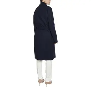 Max Mara Doppia Girdle Coat - Black