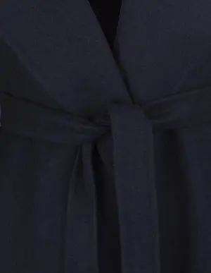 Max Mara Doppia Girdle Coat - Black