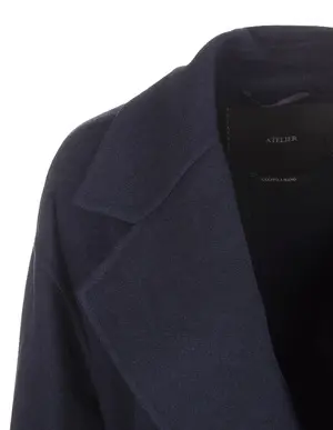 Max Mara Doppia Girdle Coat - Black