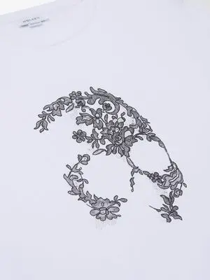 Alexander McQueen Lace Skull Crewneck T-shirt - White