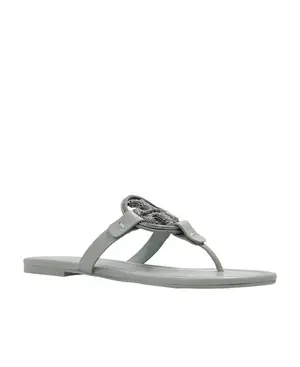 Tory Burch Miller Logo-plaque Embellished Sandals - Blue