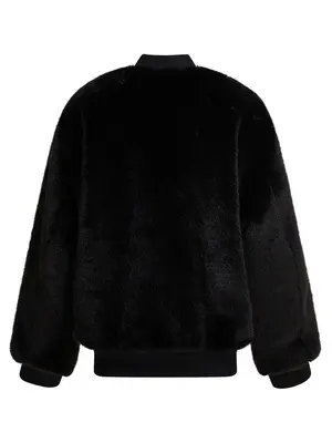 Prada Logo Plaque Reversible Bomber Jacket