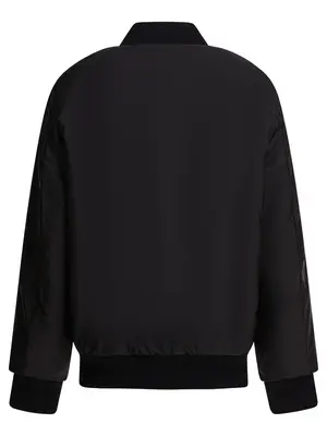 Prada Logo Plaque Reversible Bomber Jacket