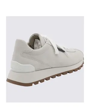 Brunello Cucinelli Round-toe Lace-up Quilted Trainers