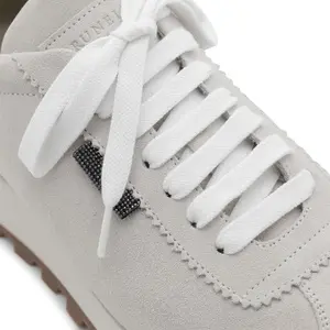 Brunello Cucinelli Round-toe Lace-up Quilted Trainers