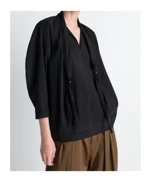 LEMAIRE Scarf Blouse - Black