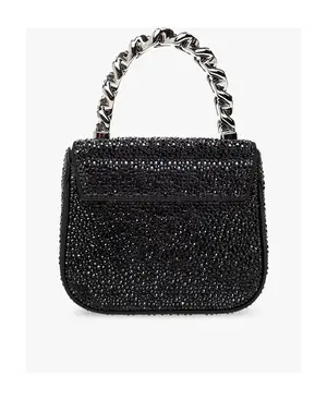 Versace La Medusa Embellished Mini Tote Bag - Black