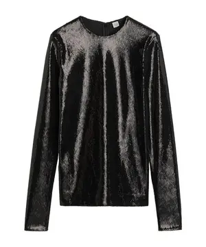 TOTEME Sequin Crew-neck Top