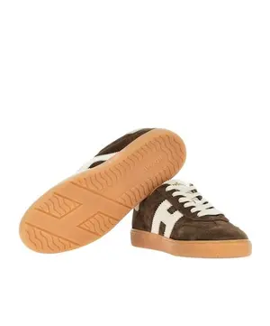 Hogan H647 Suede Low-top Sneakers - Brown