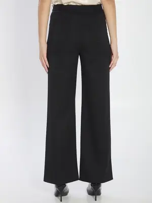 Celine Diagonal Wool Pants With Gourmette Detail