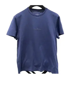 MAISON MARGIELA Logo Embroidered Crewneck T-shirt - Blue