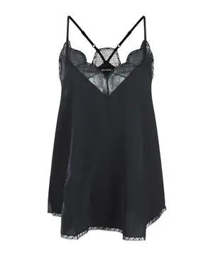 Zadig&Voltaire Christy V-neck Lace Top - Black
