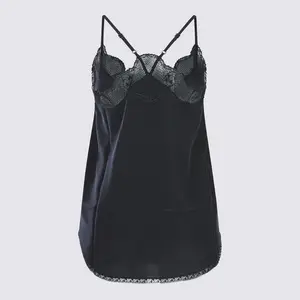 Zadig&Voltaire Christy V-neck Lace Top - Black