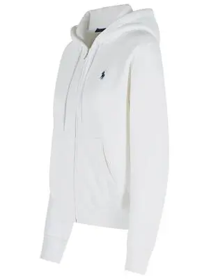 Polo Ralph Lauren Zip-up Hoodie With Drawstring - White