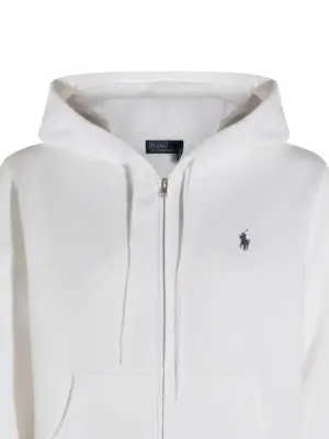 Polo Ralph Lauren Zip-up Hoodie With Drawstring - White