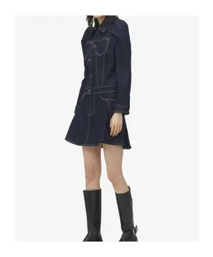 Alexander McQueen Pinched Shoulder Denim Jacket
