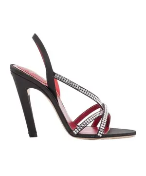 Valentino Garavani Embellished Strappy Sandals - Black/crystal