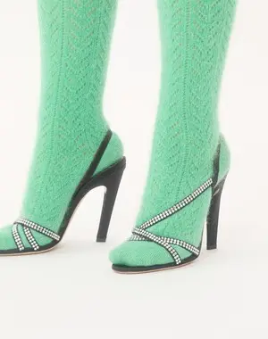 Valentino Garavani Embellished Strappy Sandals - Black/crystal