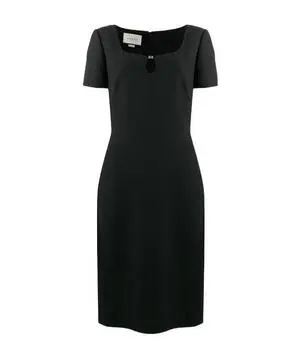 Gucci Sweetheart Neckline Short Sleeve Dress