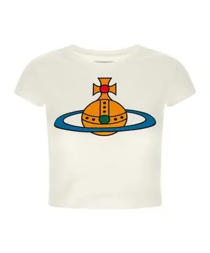 VIVIENNE WESTWOOD Orb Printed Ribbed T-shirt
