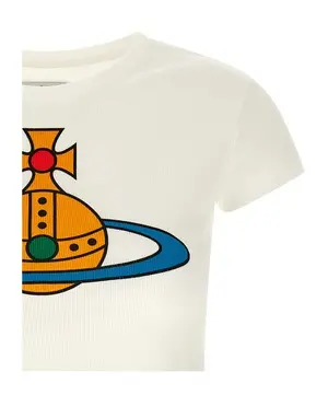 VIVIENNE WESTWOOD Orb Printed Ribbed T-shirt