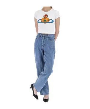 VIVIENNE WESTWOOD Orb Printed Ribbed T-shirt