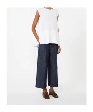 Max Mara Poplin Tie Fastened Top - White