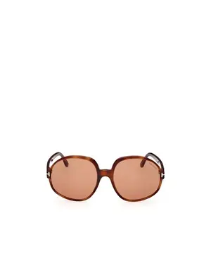 TOM FORD Geometric Frame Sunglasses - Nude