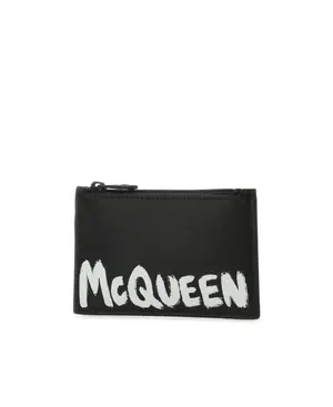 Alexander McQueen Logo Printed Card Holder