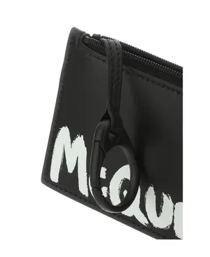 Alexander McQueen Logo Printed Card Holder