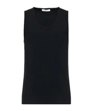 LEMAIRE Ribbed Tank Top - Black