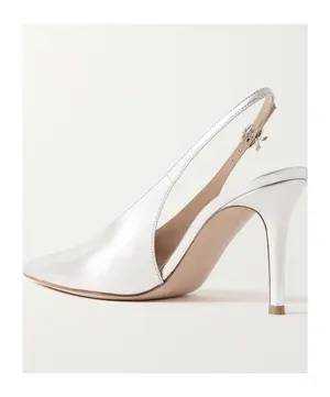 GIANVITO ROSSI 85mm Robbie Slingback Pumps - Silver