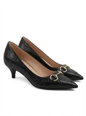 Gucci Horsebit Detailed Pointed-toe Pumps - Black
