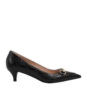 Gucci Horsebit Detailed Pointed-toe Pumps - Black
