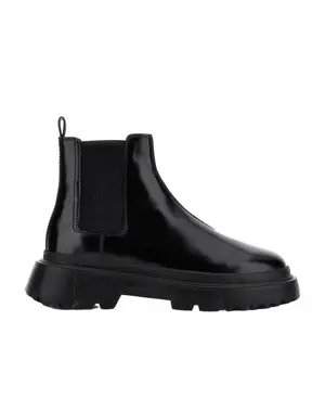 Hogan Round-toe Chelsea Ankle Boots
