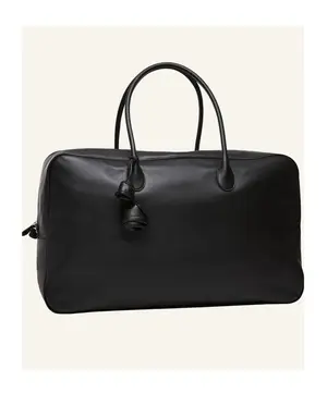 Magda Butrym Brigitte Leather Travel Bag With Flower Charm - Black