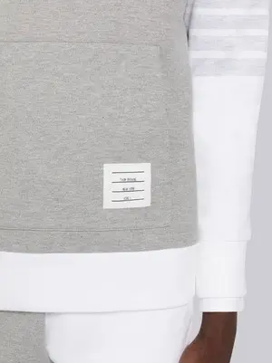 Thom Browne Anchor Embroidered Drawstring Hoodie