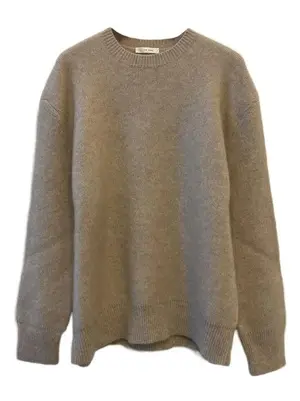 THE ROW Crew Neck Cashmere Sweater - Brown