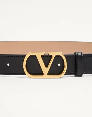 Valentino Garavani Vlogo Signature Reversible Belt - Nude
